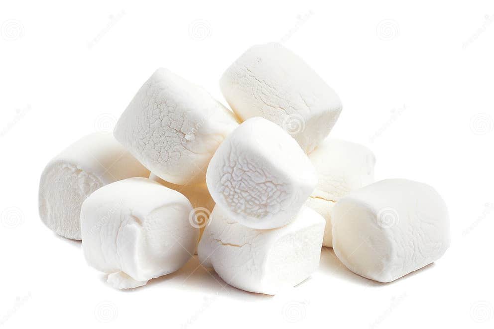 A Stack of Marshmallows Sitting on a Clean White Surface, Great for ...