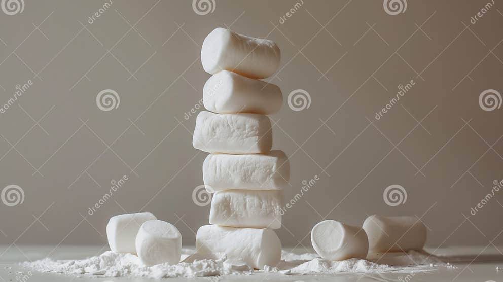 Stack of Marshmallows stock photo. Image of abstract - 321701486