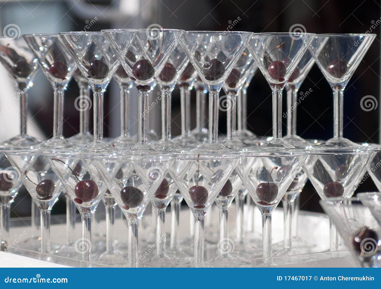 Stack of martini glasses stock image. Image of focus - 17467017