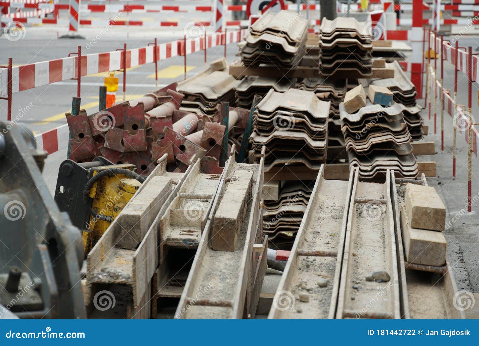 Stack of Material for Civil Engineering Construction Prepared Direct on ...