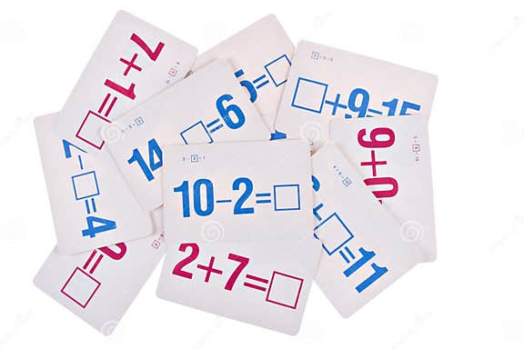 Stack of Math Flash Card stock image. Image of knowledge - 4816213