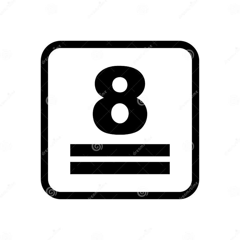 Stack a Maximum of 8 Eight Squares. Stock Vector - Illustration of ...