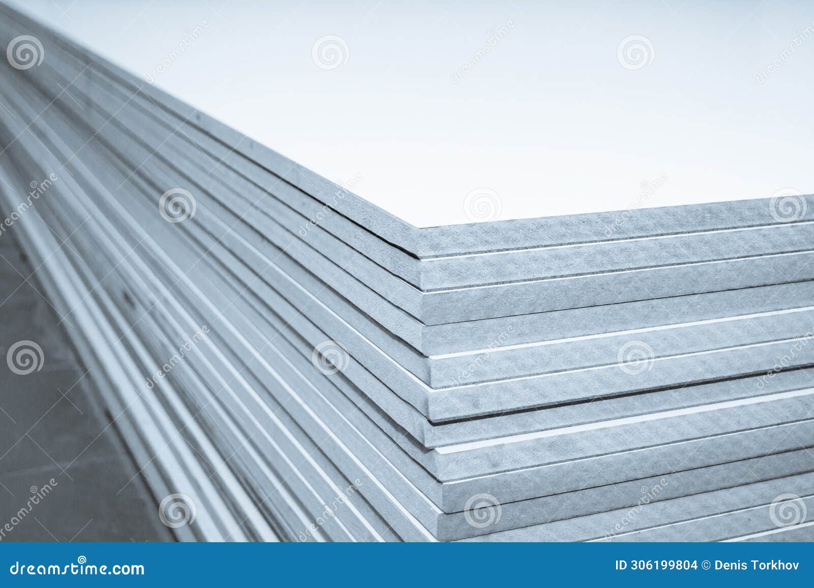 Stack of MDF Panels Close-up at Furniture Production Stock Photo ...