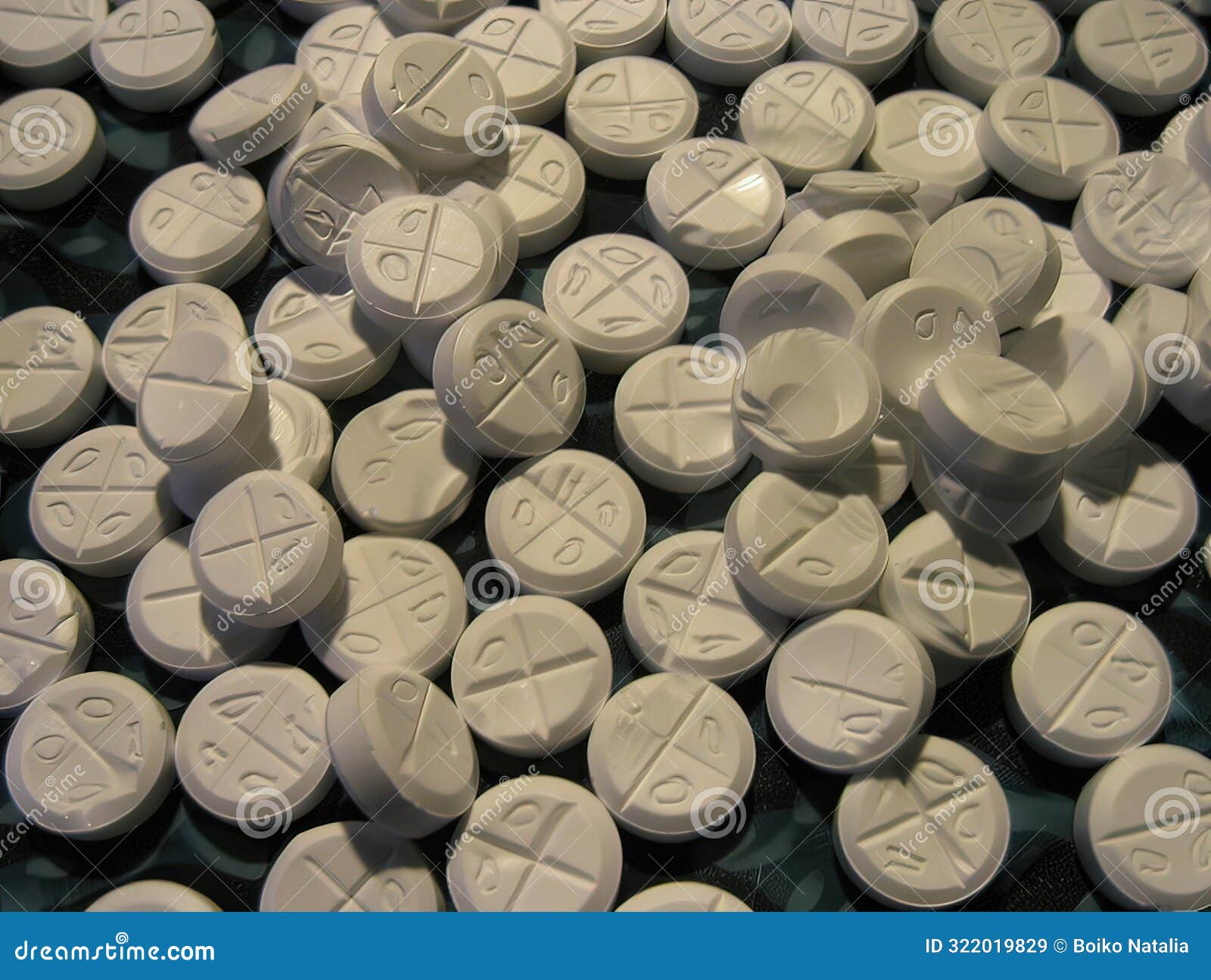 A Stack of Medication Tablets Labeled with the Letters a and B Stock ...