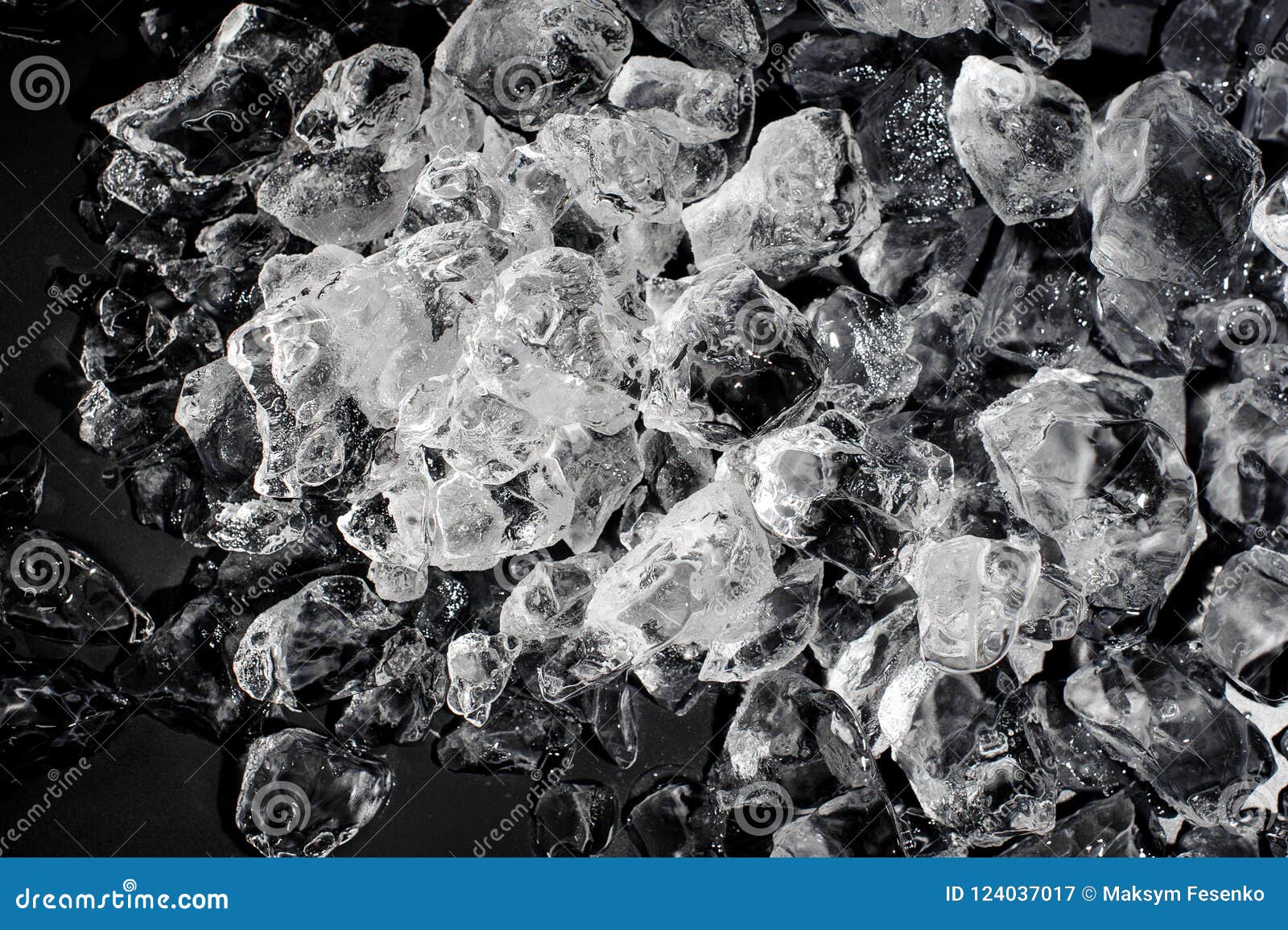 Stack Of Melting Ice On Black Background Stock Image | CartoonDealer ...