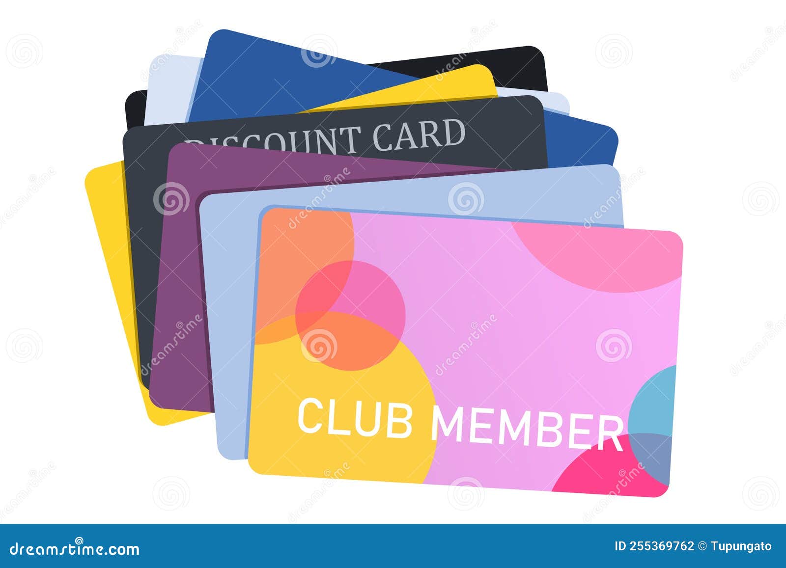 Stack of membership cards editorial photography. Illustration of ...