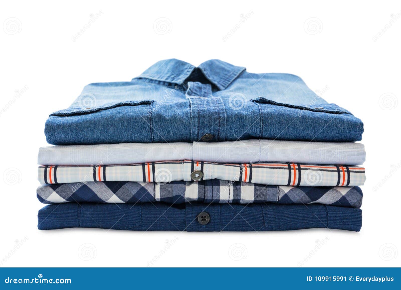 Stack of shirts stock image. Image of apparel, folded - 109915991