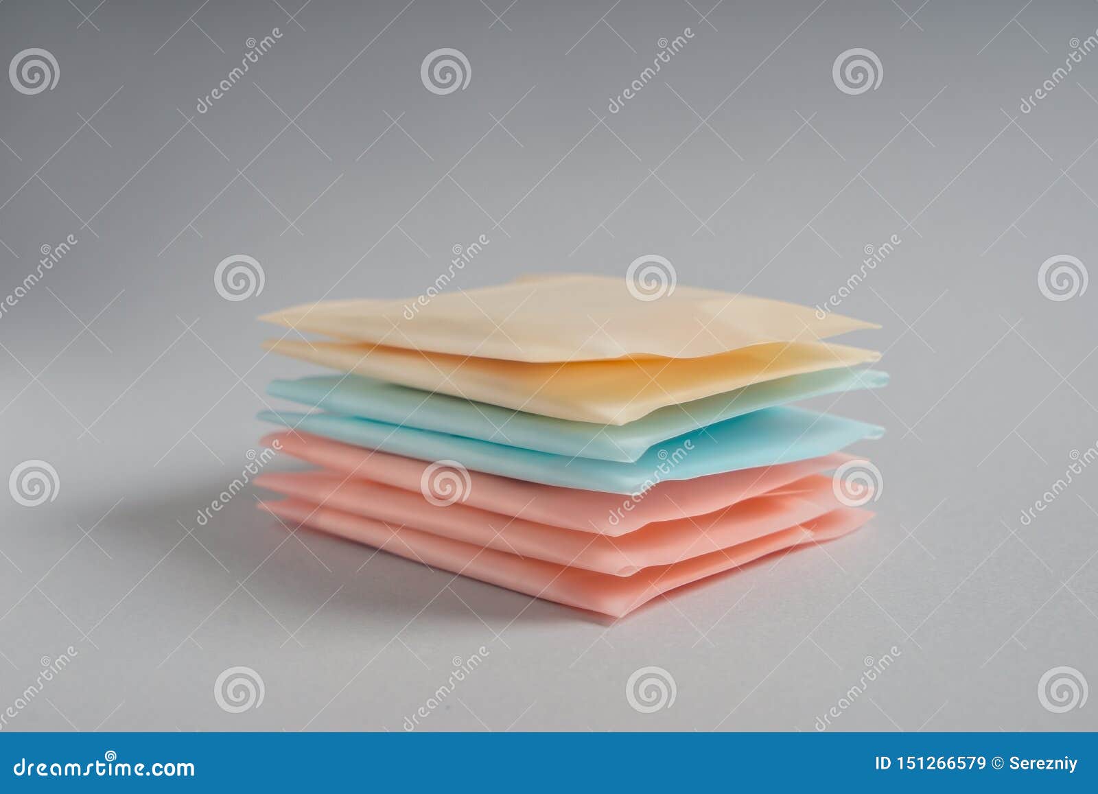 Stack of Menstrual Pads on Grey Background Stock Image - Image of ...