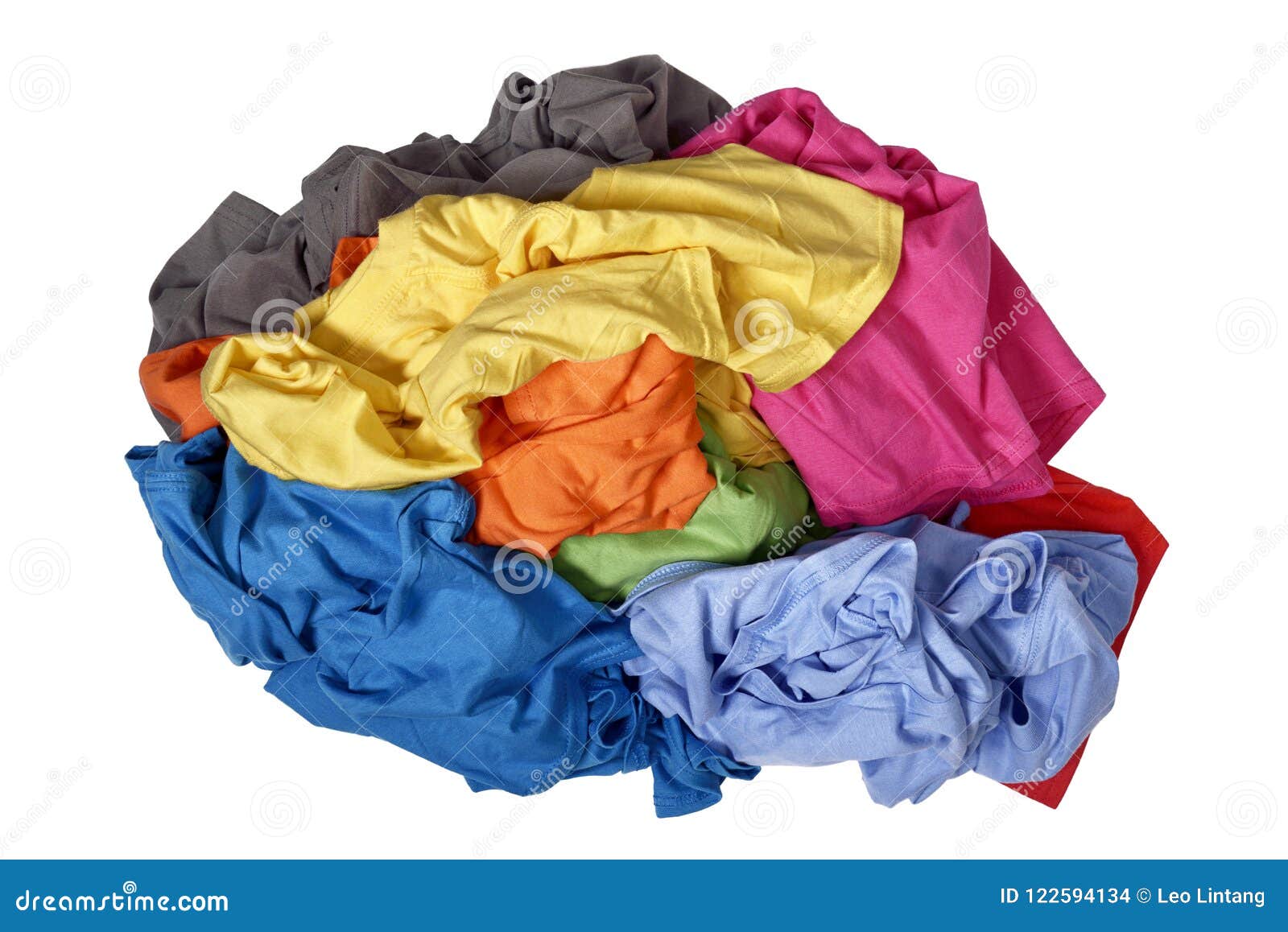 Stack of messed up clothes stock photo. Image of colored - 122594134
