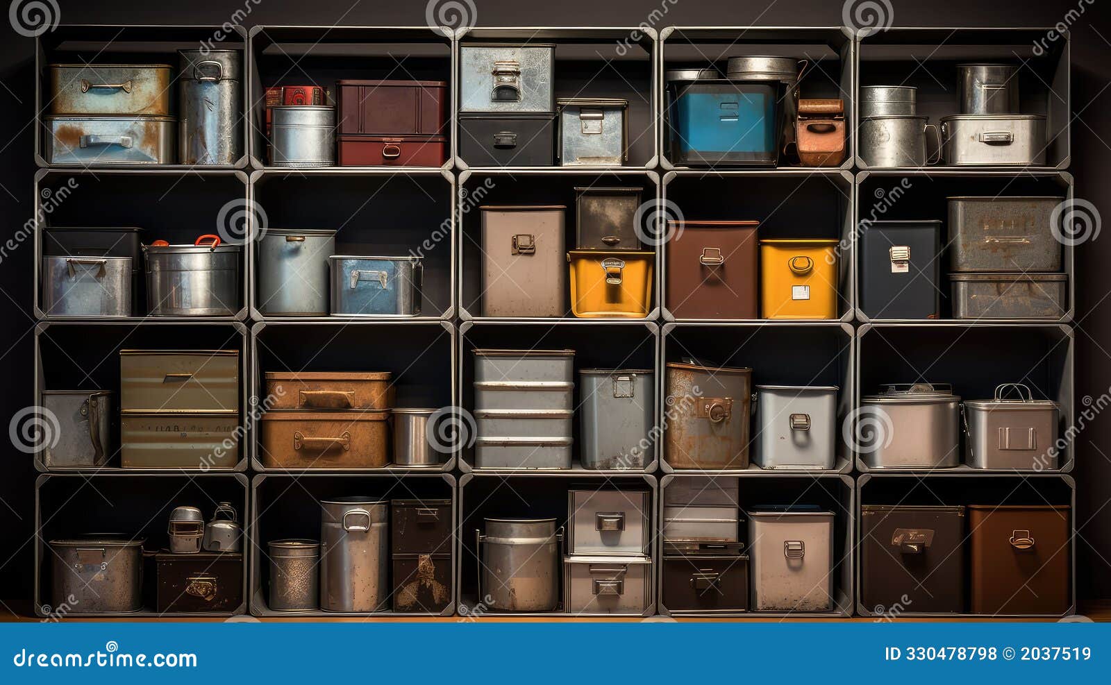 Stack metal box stock illustration. Illustration of decor - 330478798