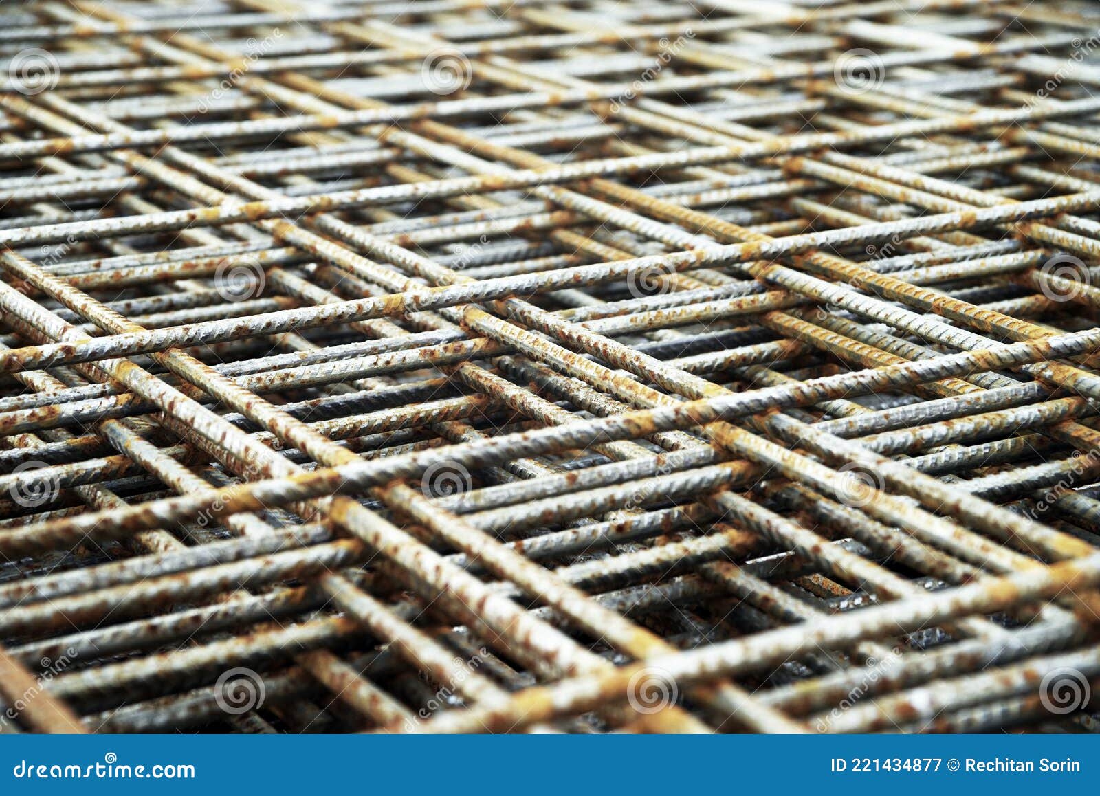 Stack Of Metal Framework For Concrete Monolithic Structure. Royalty ...