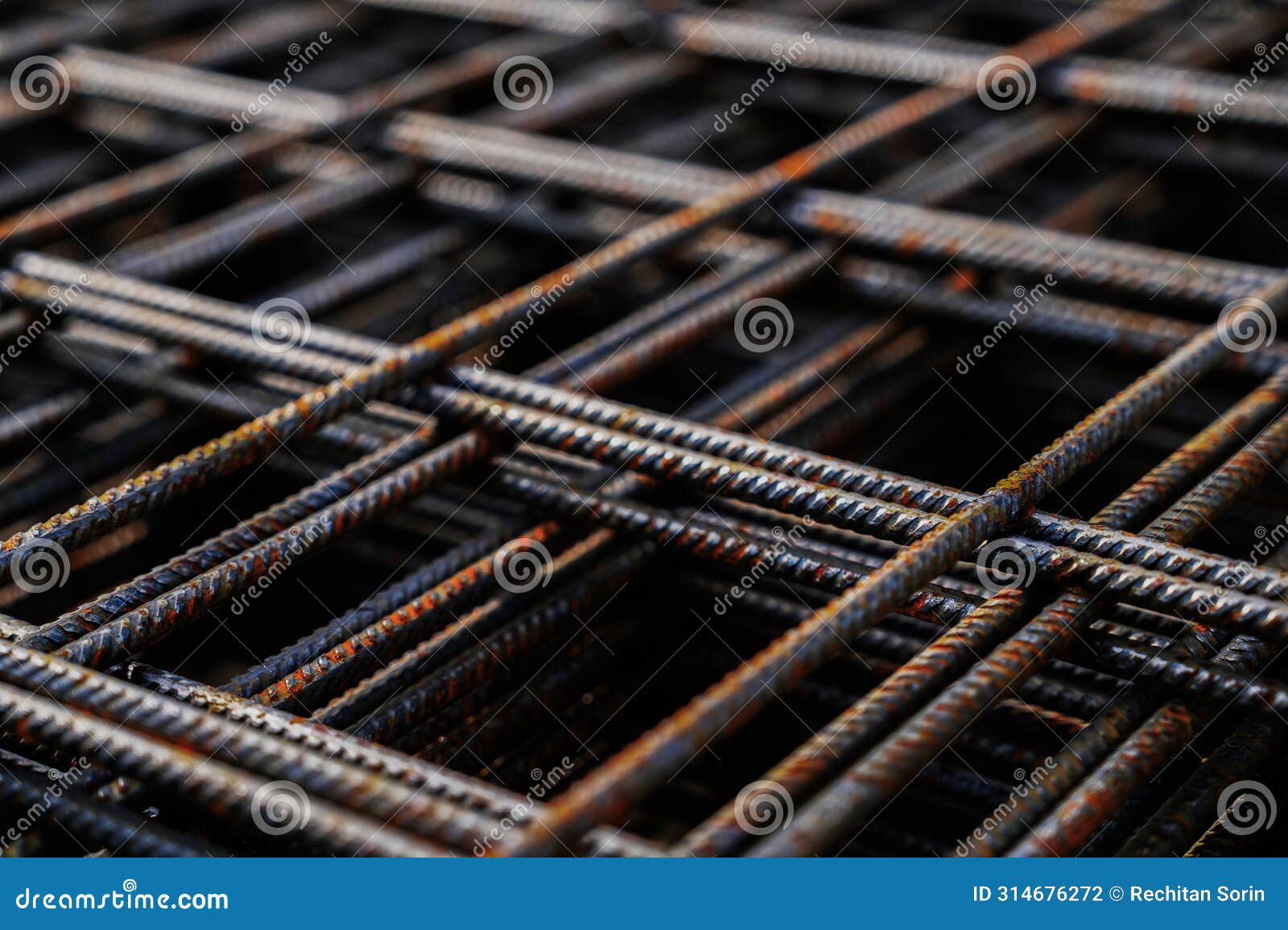 Stack of Metal Framework for Concrete Monolithic Structure. Stock Photo ...