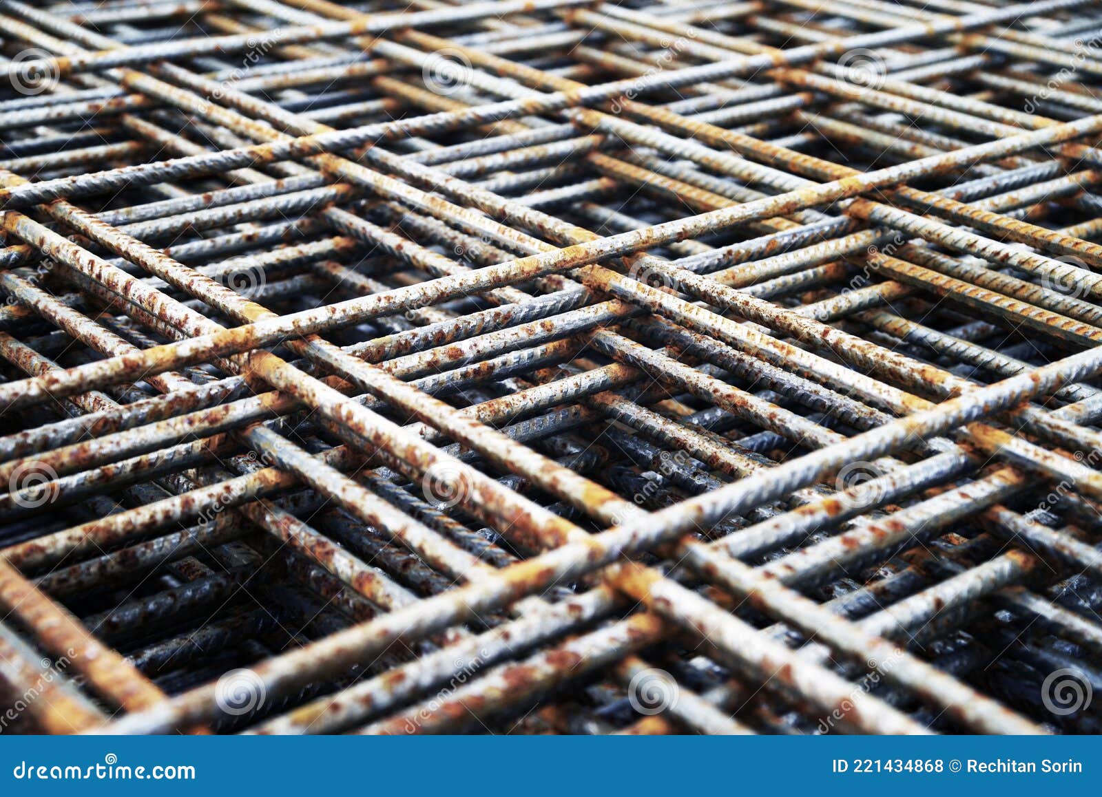 Stack of Metal Framework for Concrete Monolithic Structure. Stock Photo ...