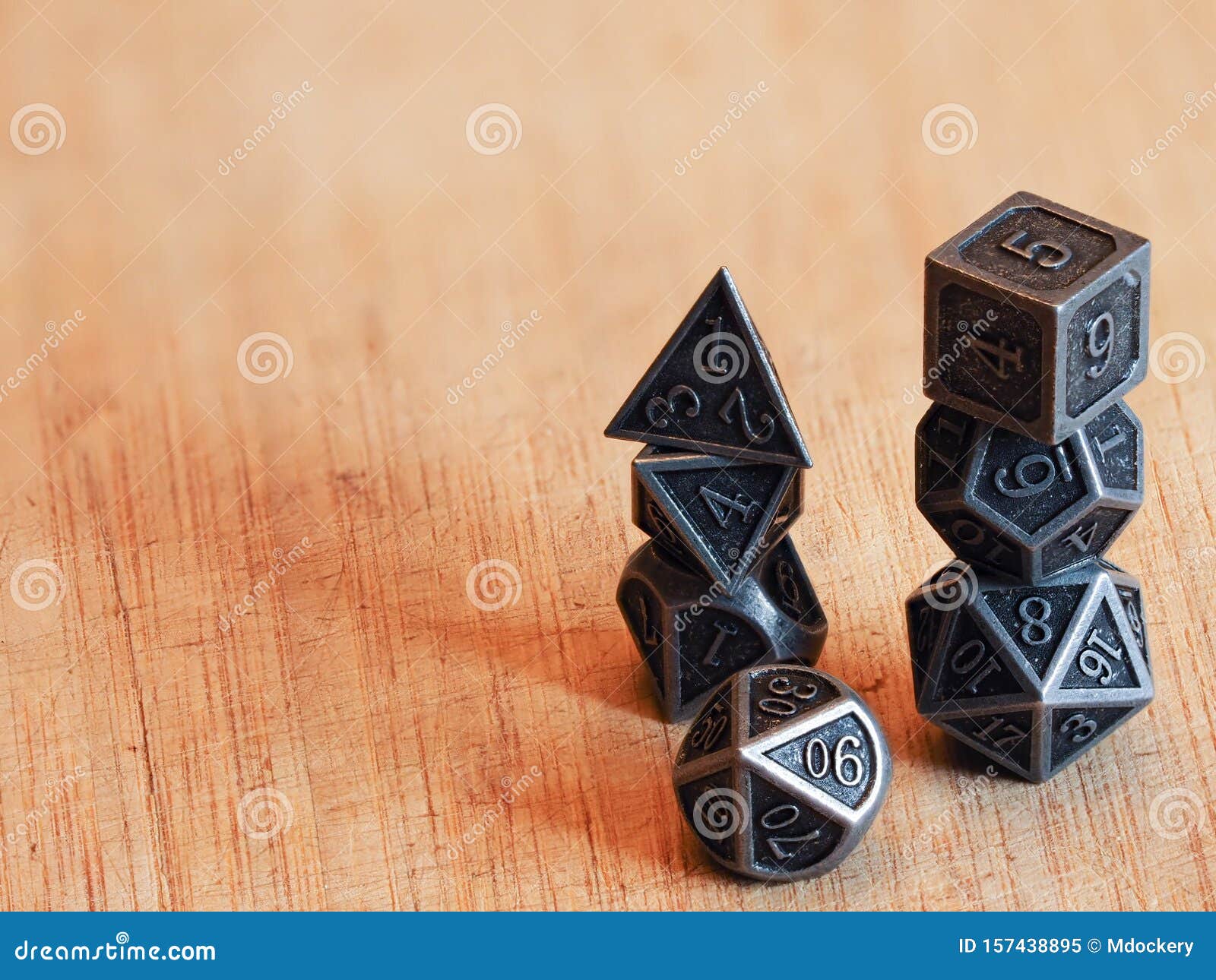 Stack of metal gaming dice stock image. Image of dice - 157438895