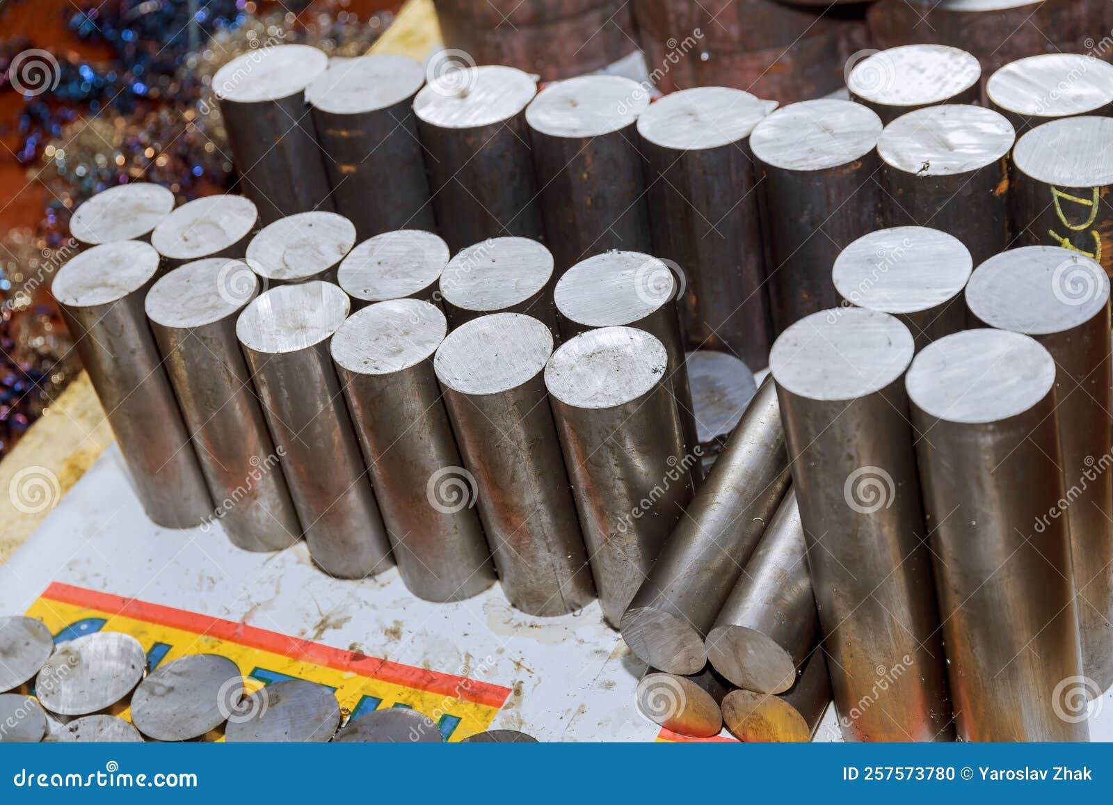 A Stack of Metal Ingots are Cut for Further Processing on a Milling ...