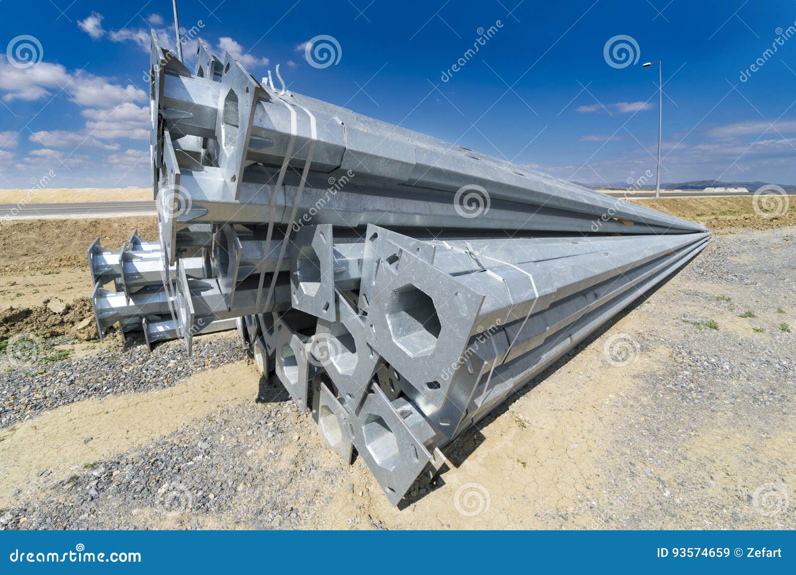 Stack of Metal Pipes at Manufacturing Plant Construction Site Stock ...