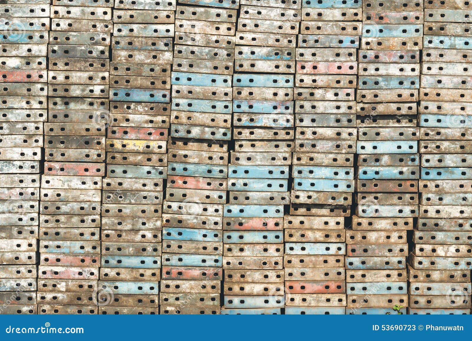 Stack of Metal Platform Use for Scaffolding Stock Image - Image of ...