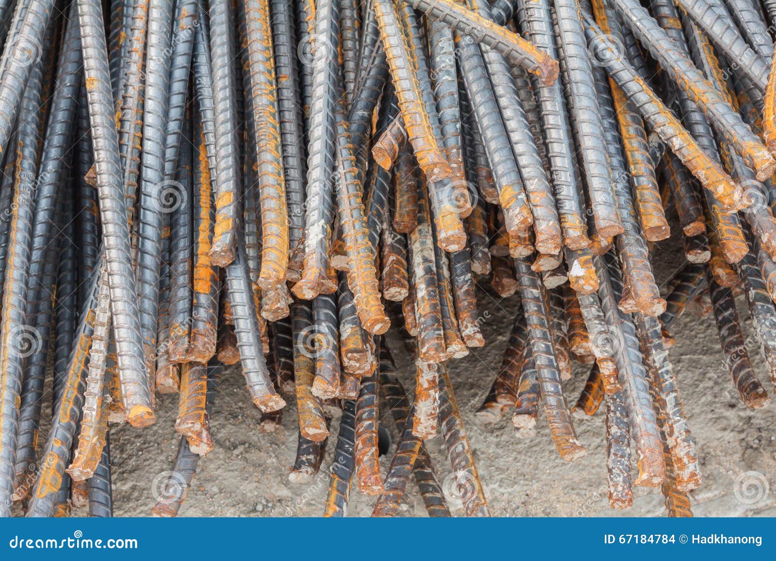 Stack of the Metal Rusty or Steel Rod Stock Photo - Image of rust ...