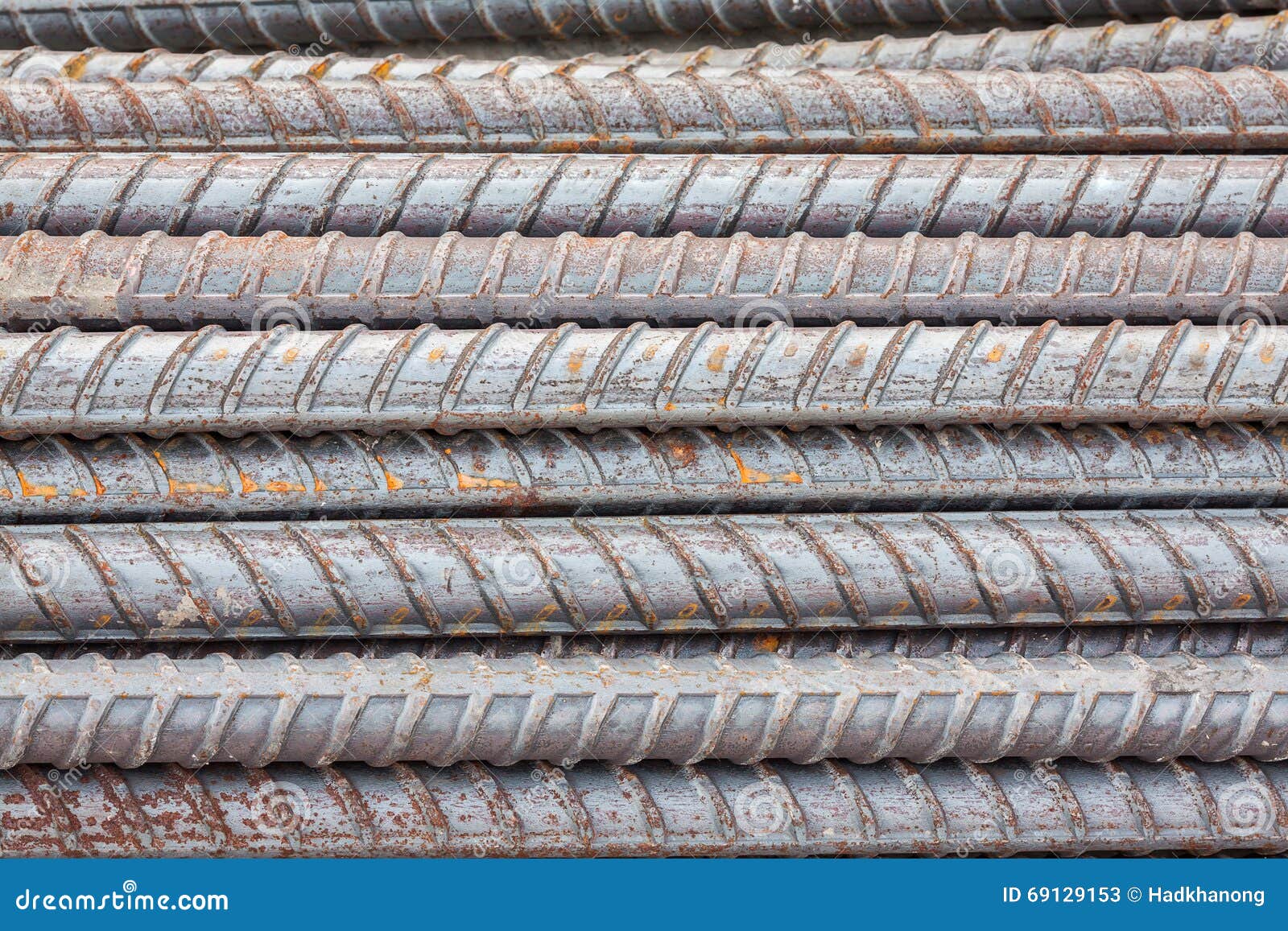 Stack of the Metal Rusty or Steel Rod Stock Image - Image of pile ...