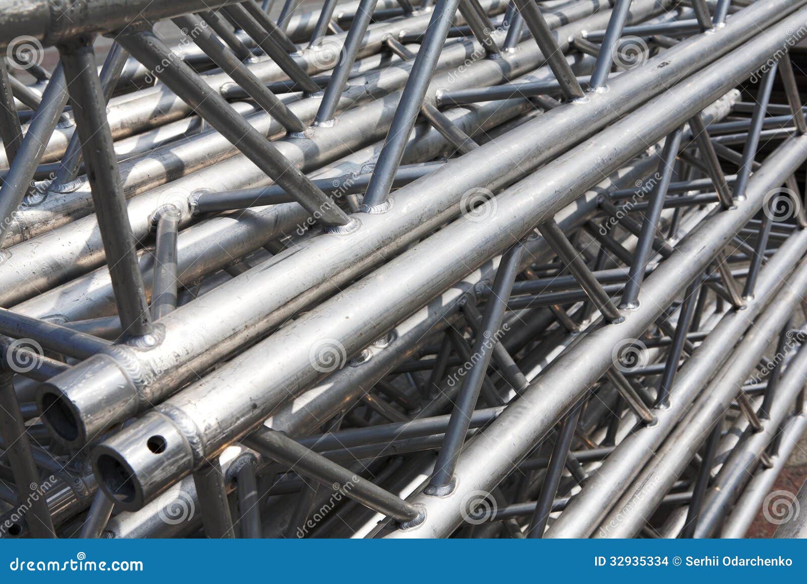 Stack of metal trusses stock photo. Image of stack, material - 32935334