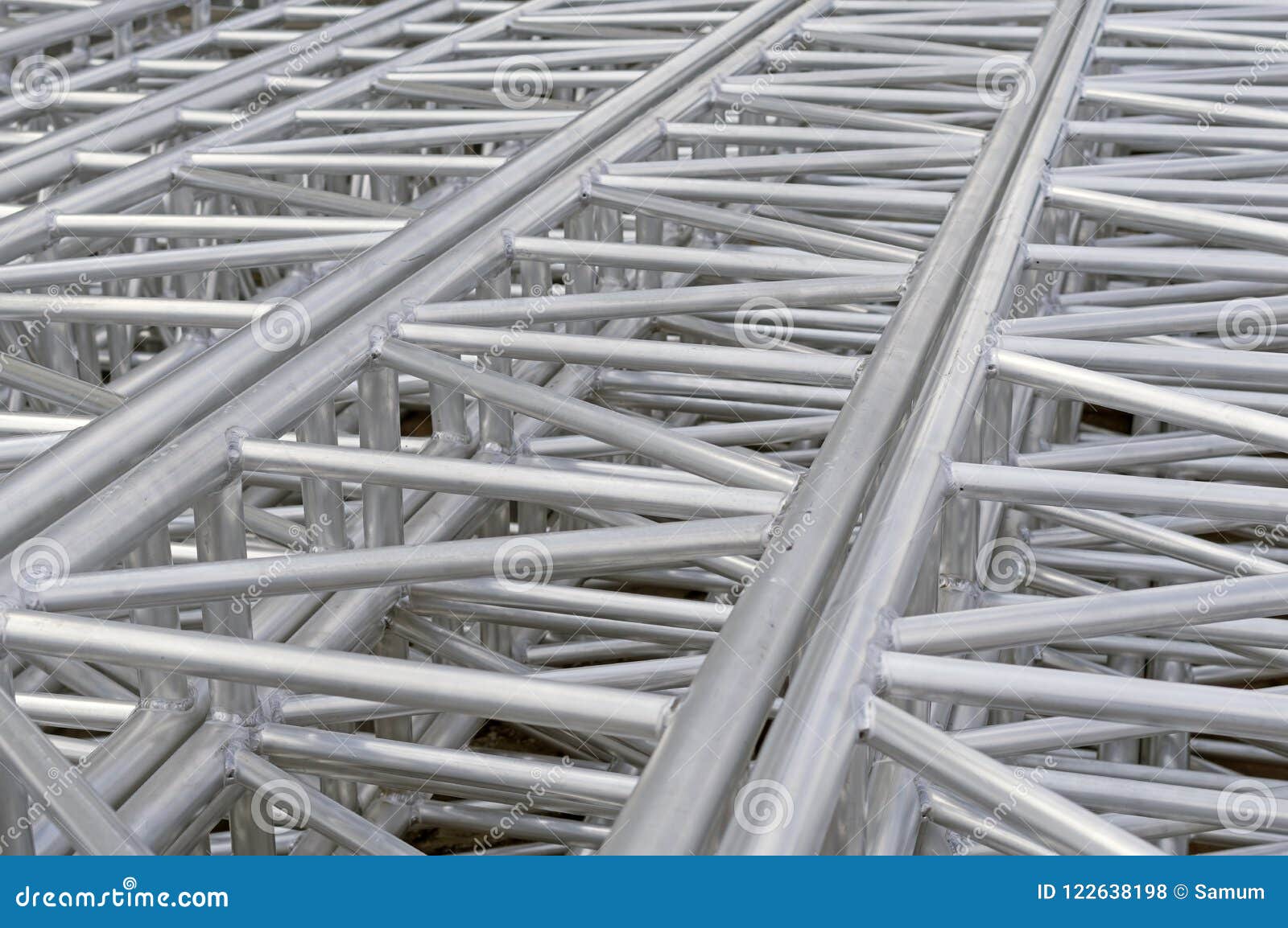 Stack of Metal Trusses for Mounting the Stage Stock Photo - Image of ...