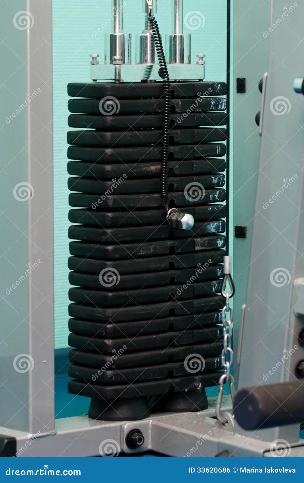 Stack Metal Weights in Gym Equipment Stock Photo - Image of fitness ...