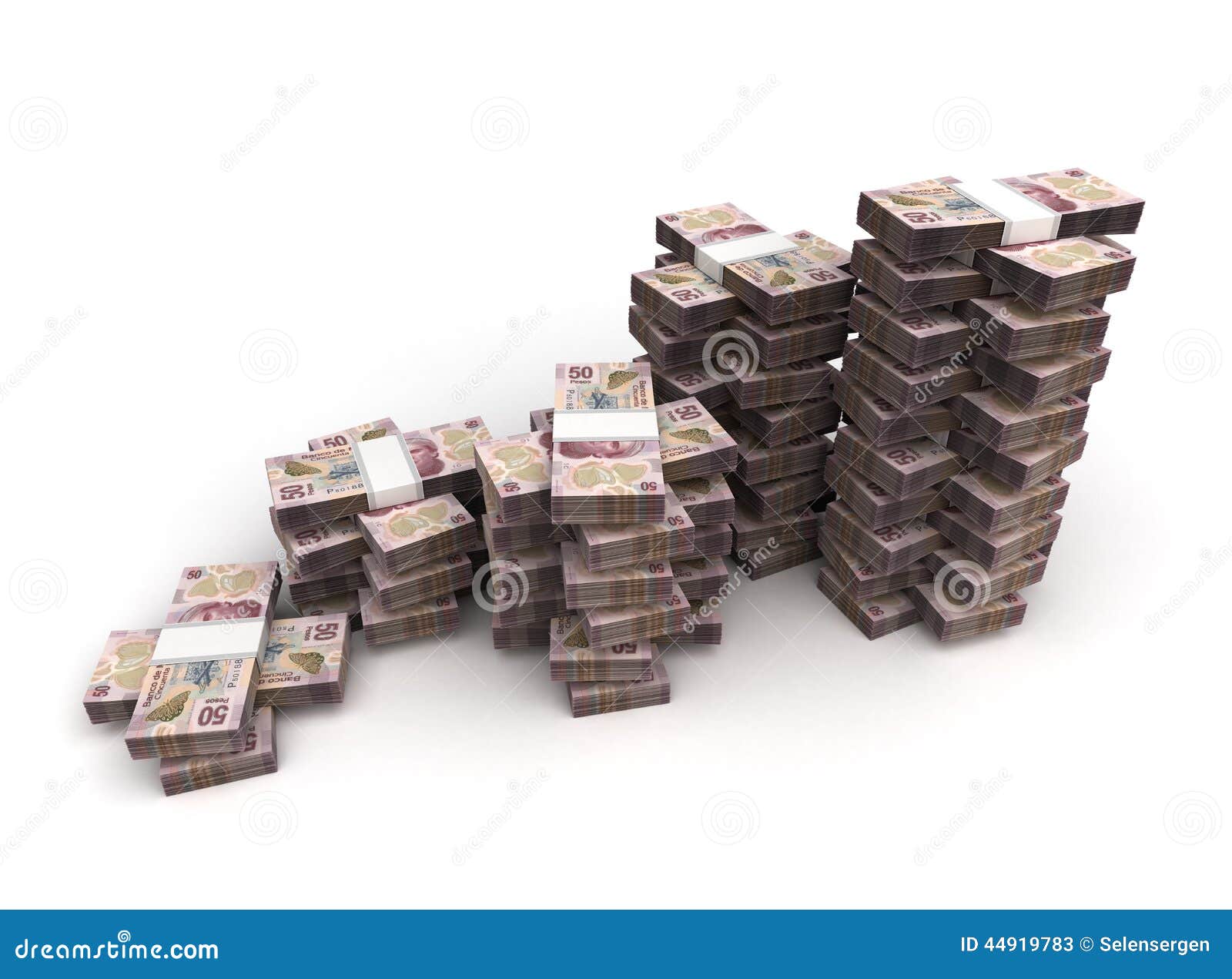 Stack of Mexican Pesos stock illustration. Illustration of stack - 44919783