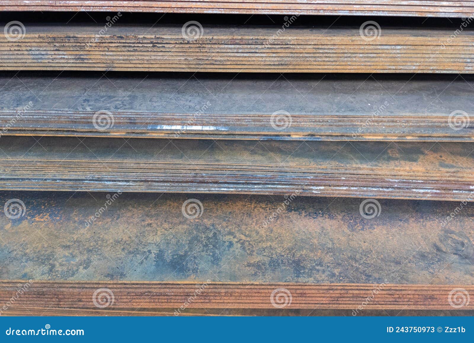 Stack of Mild Steel Sheets, Full-frame Close-up View with Selective ...