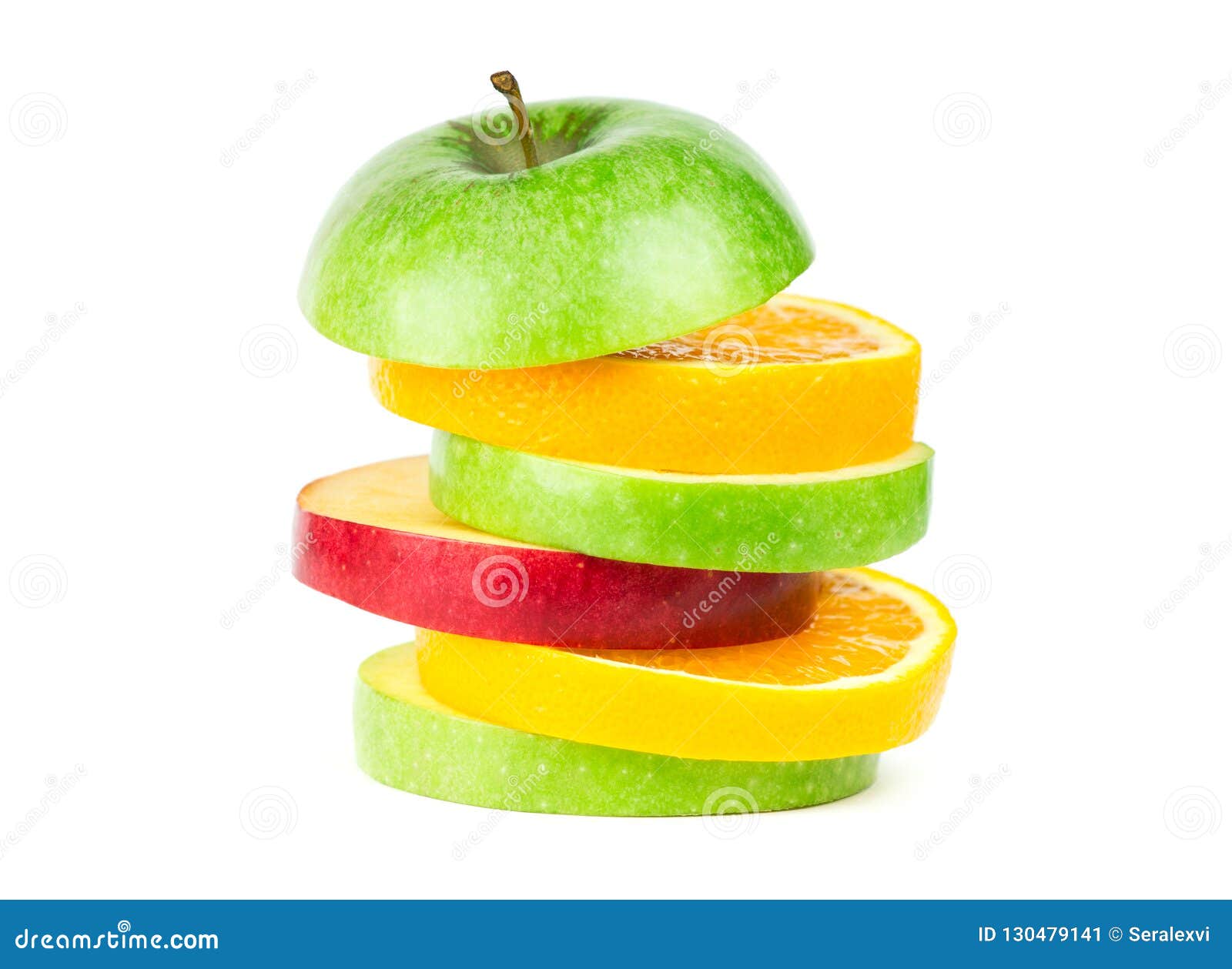 Stack of Mixed Fruit Slices Stock Image - Image of eating, vitamins ...