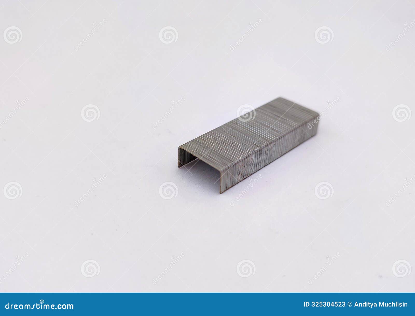 Stack of 6mm Leg Length Staples Isolated on White Background Stock ...