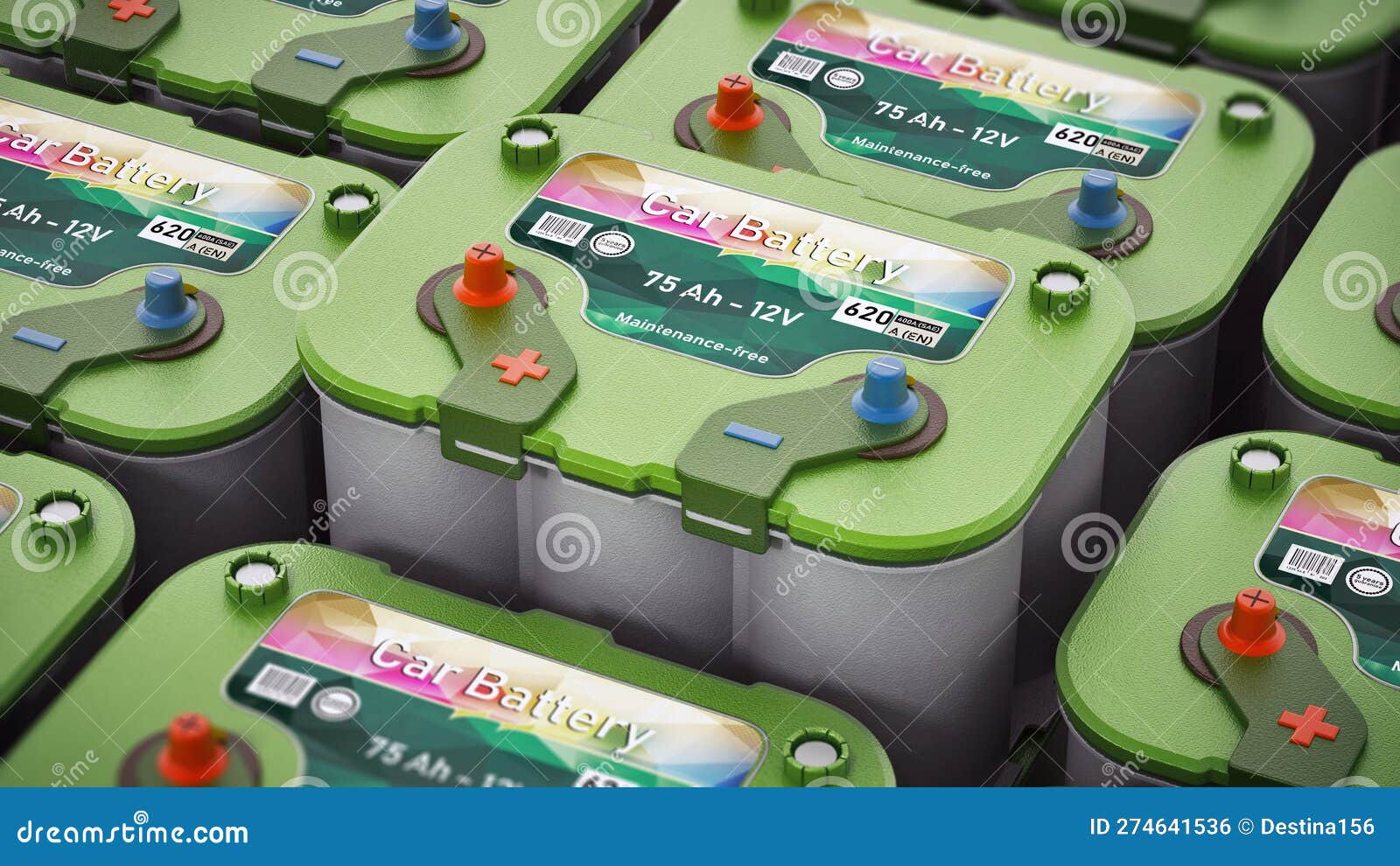 3d Stack Of Batteries With Recycling Symbol . Stock Illustration ...