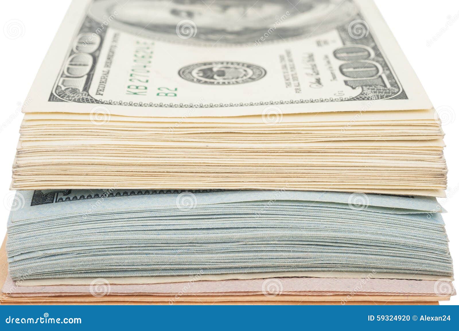 Stack of Money American Hundred Dollar Bills Stock Photo - Image of ...