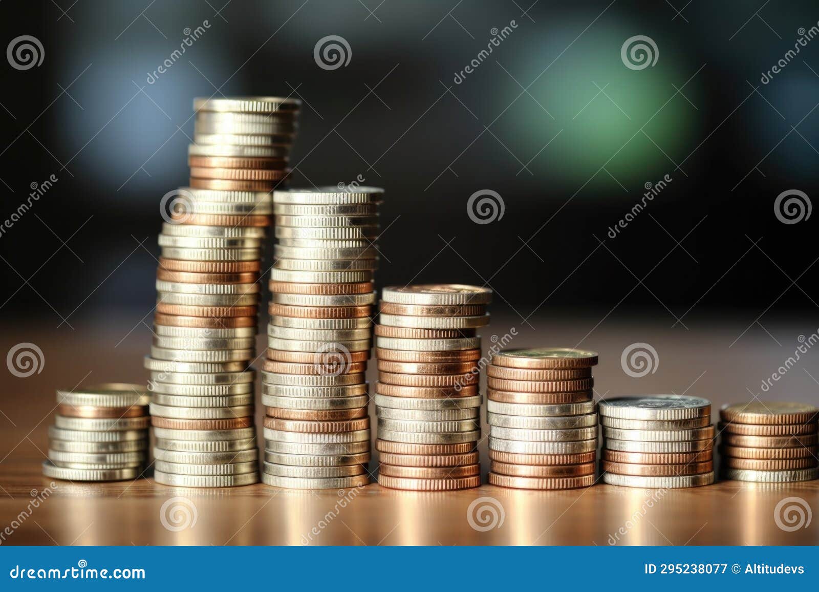 Stack of Money on a Business-oriented Background Stock Image - Image of ...