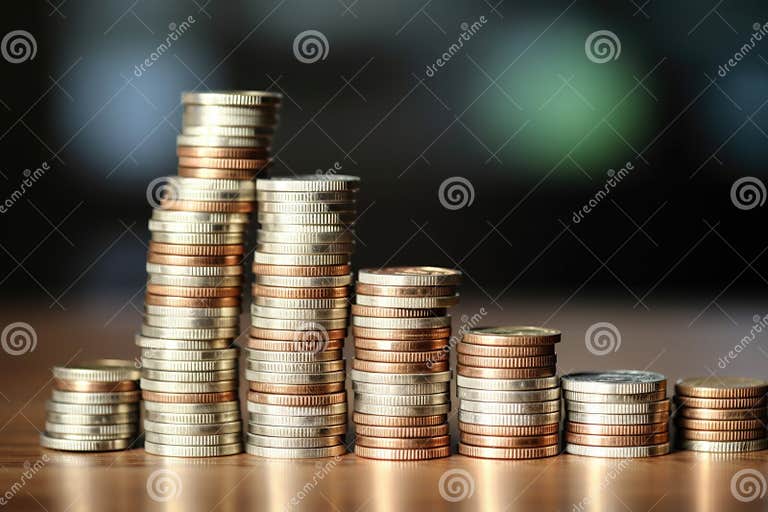 Stack of Money on a Business-oriented Background Stock Image - Image of ...