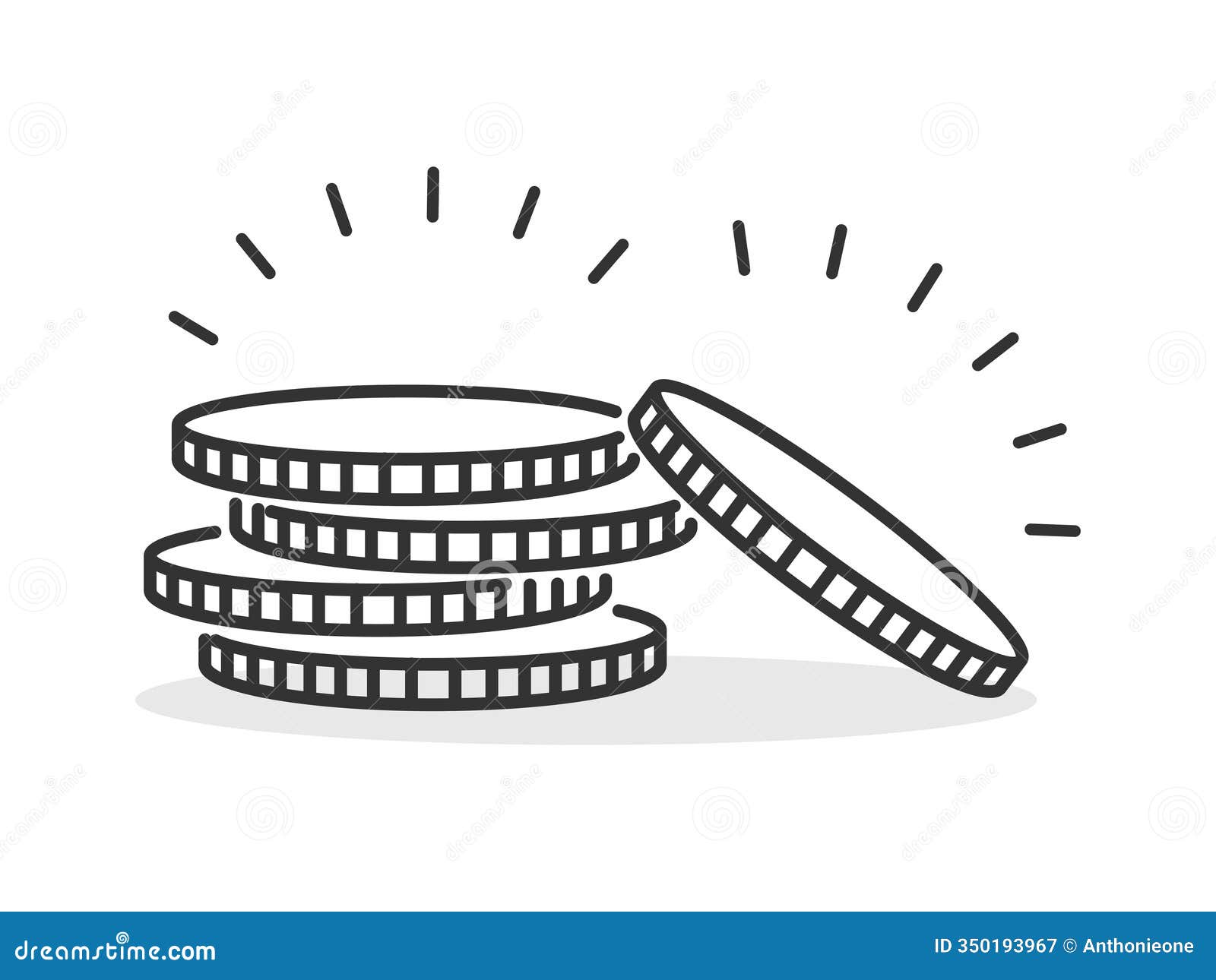 Stack of Money Coin Icon Isolated Vector Illustration Stock ...