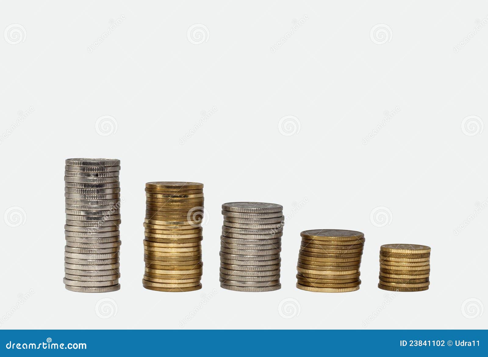 Stack of money coins stock photo. Image of cash, change - 23841102