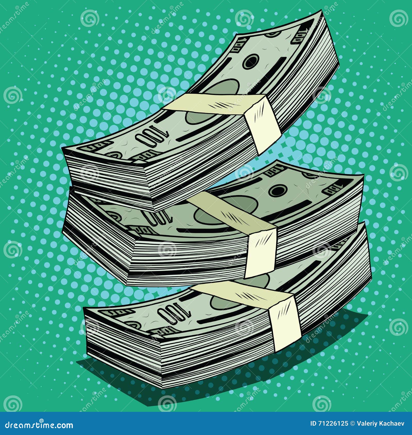 Stack Of Money Dollar Bills Cash Cartoon Vector | CartoonDealer.com ...