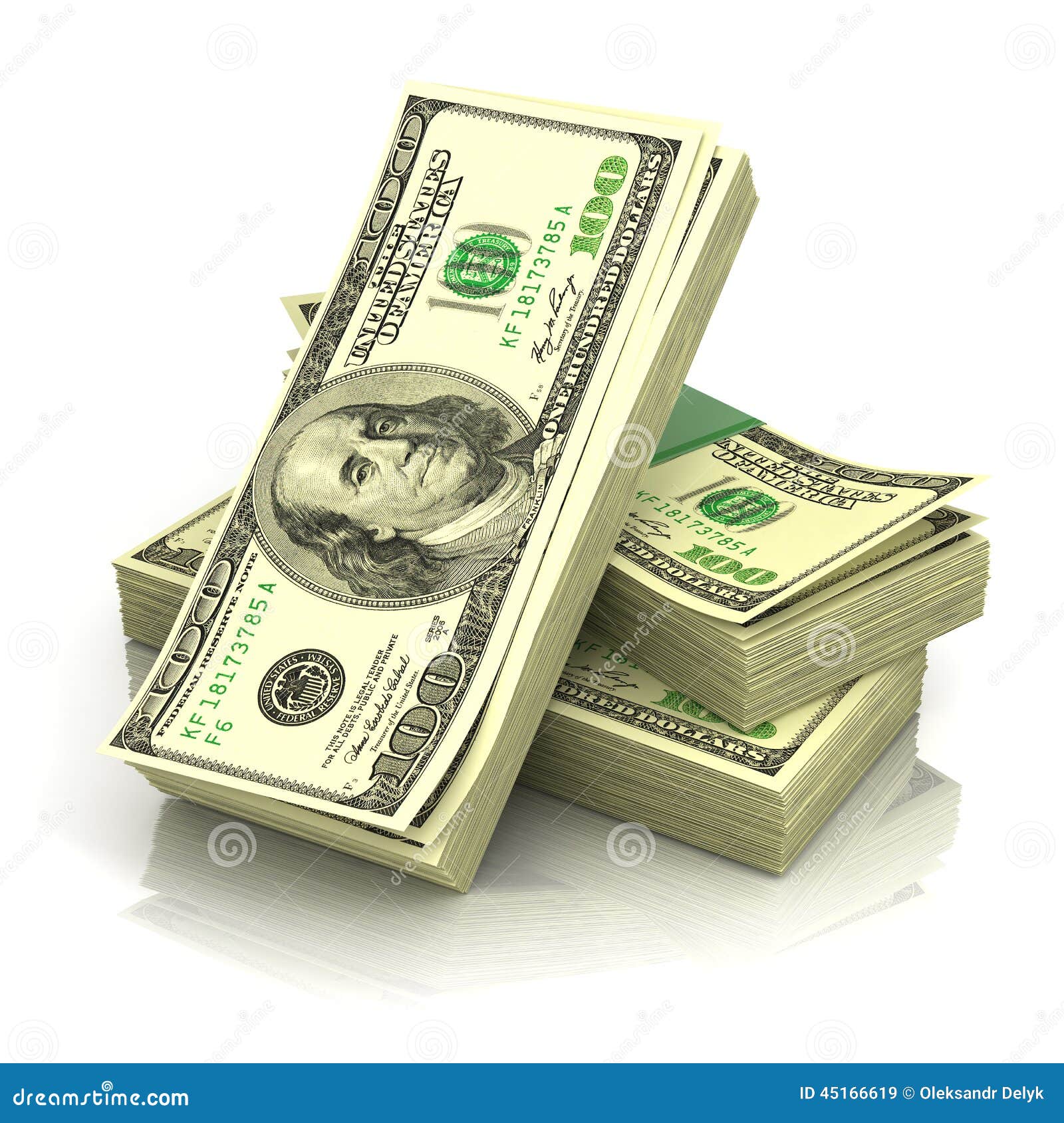 Stack of money dollars stock illustration. Illustration of wealth ...