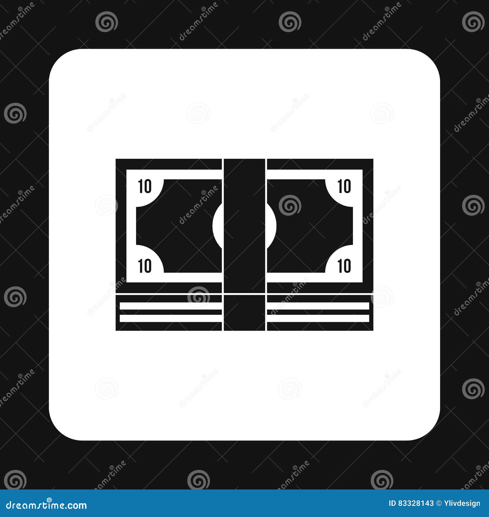 Stack of Money Icon, Simple Style Stock Vector - Illustration of icon ...