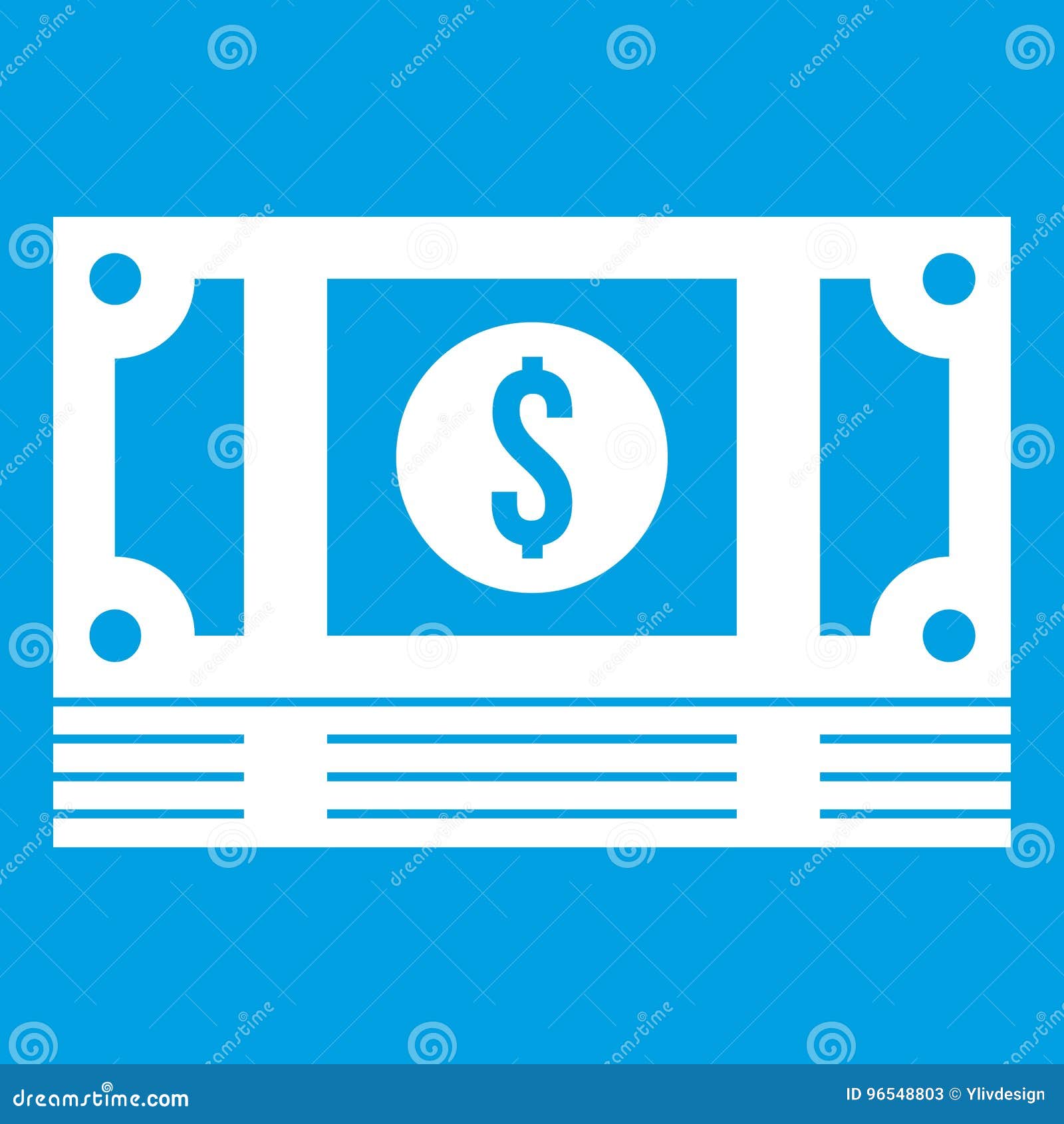 Stack of money icon white stock vector. Illustration of mansion - 96548803