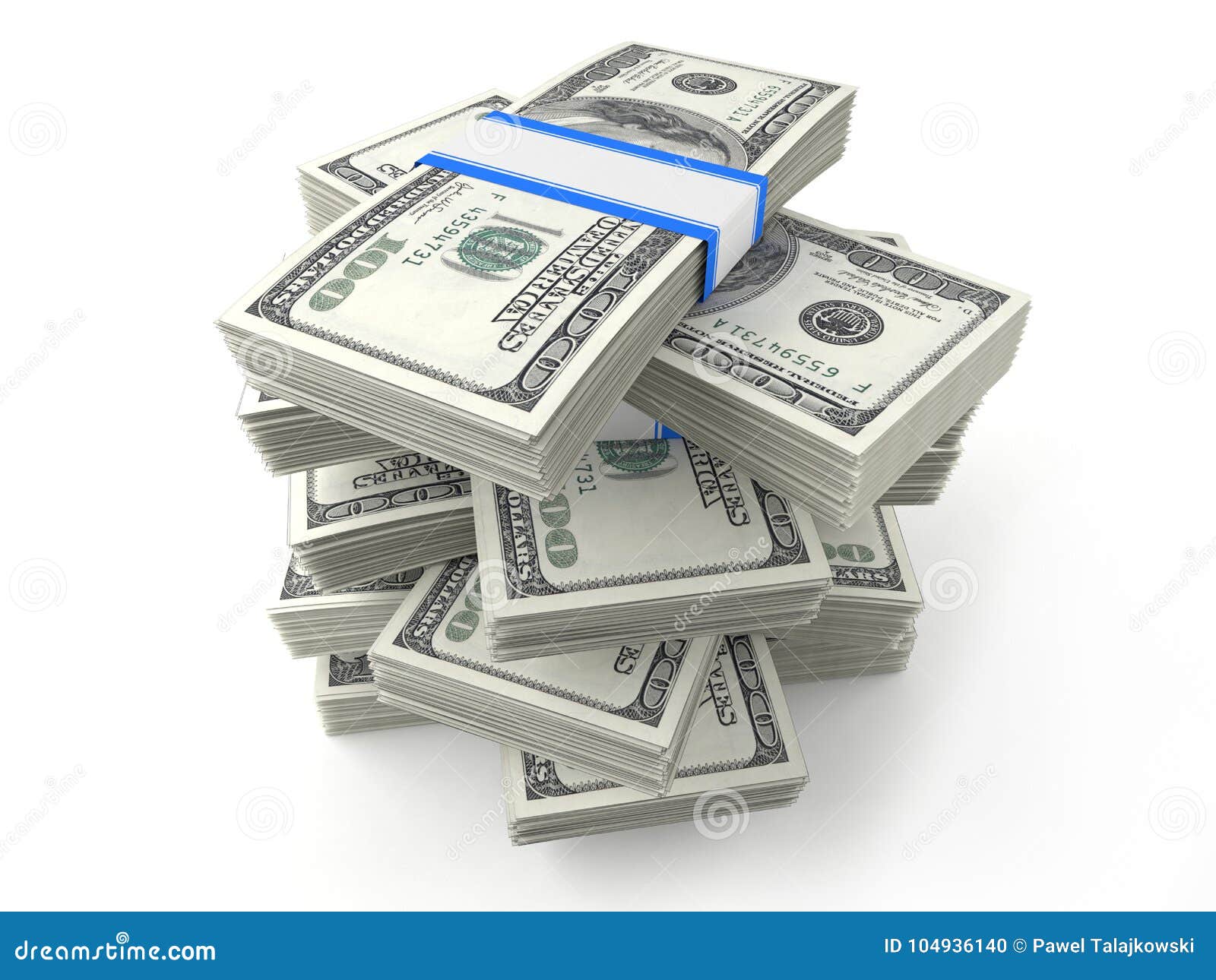 Stack of money stock illustration. Illustration of finance - 104936140
