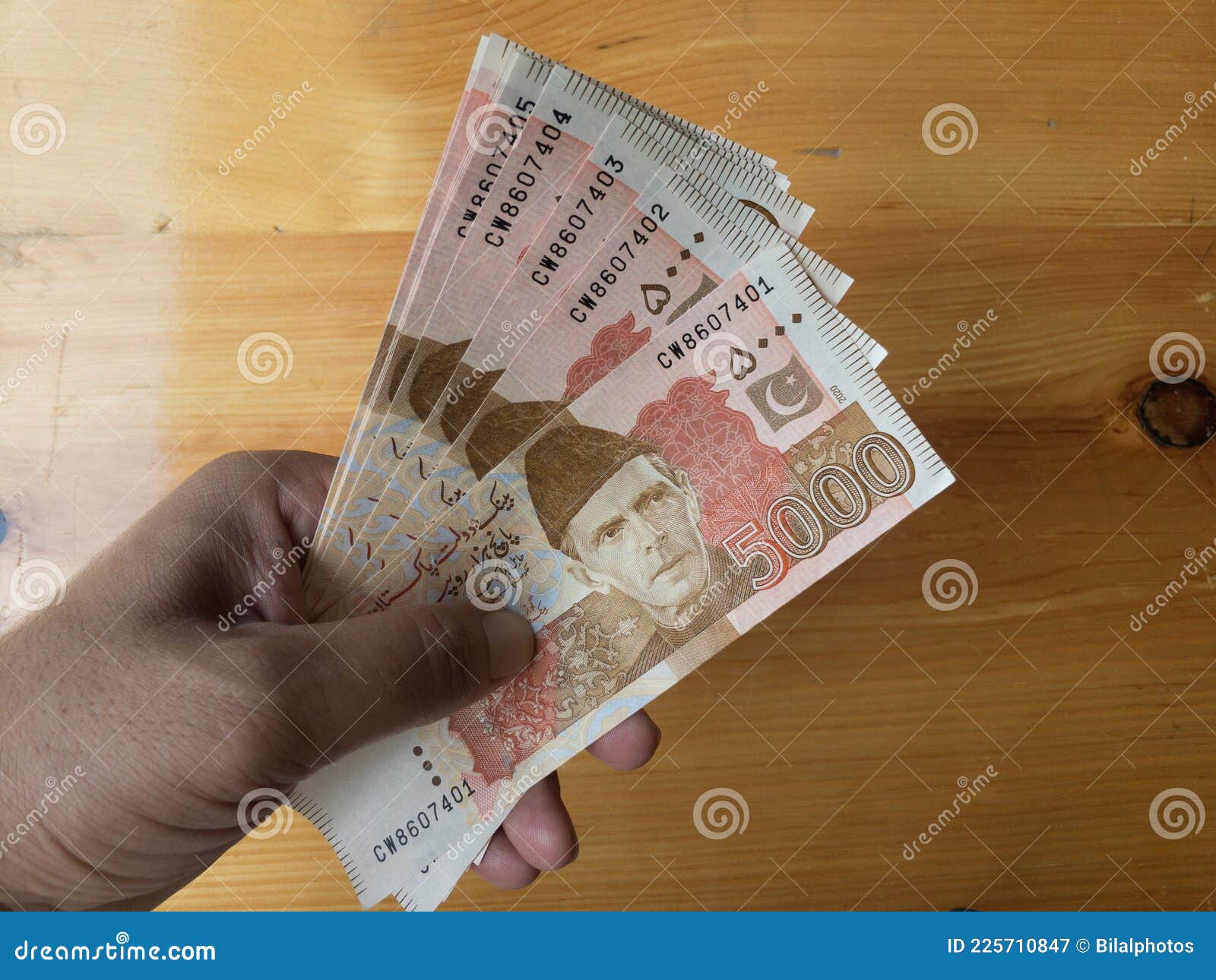 Stack of Money New Five Thousand Pakistani Currency Notes Stock Image ...