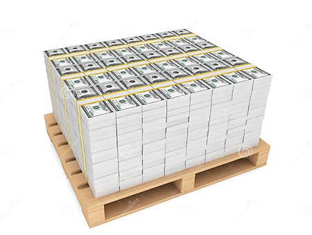 Stack of Money with Pallete Stock Photo - Image of cash, euro: 28911868