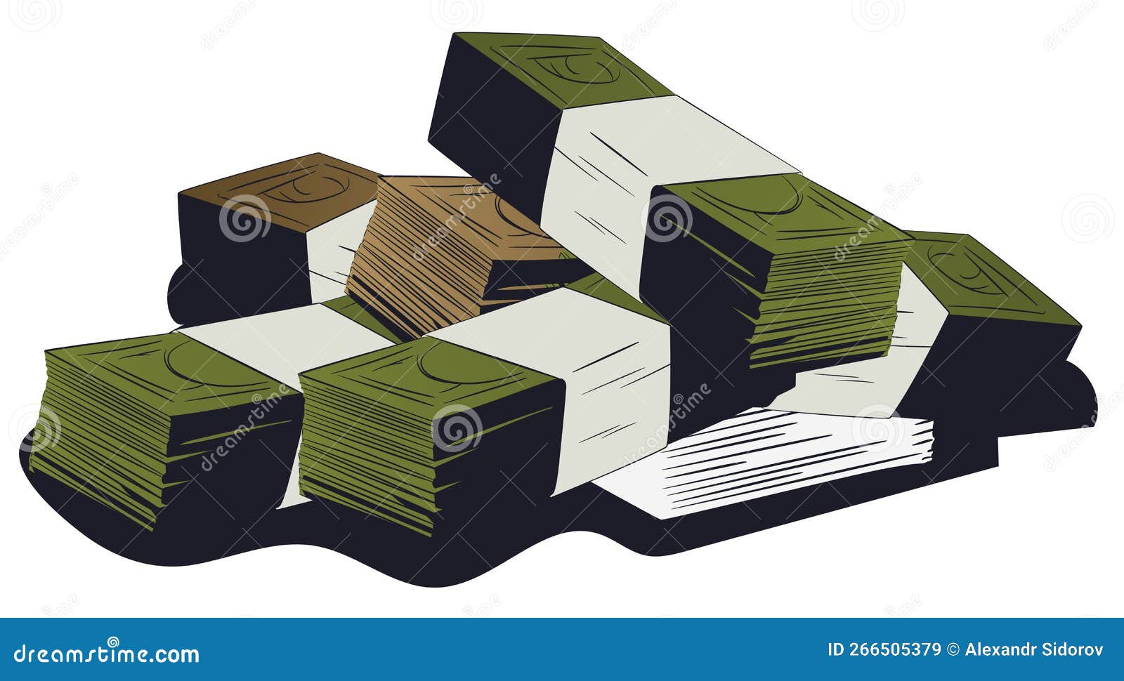 Stack of Money. Stock Illustration Stock Vector - Illustration of ...