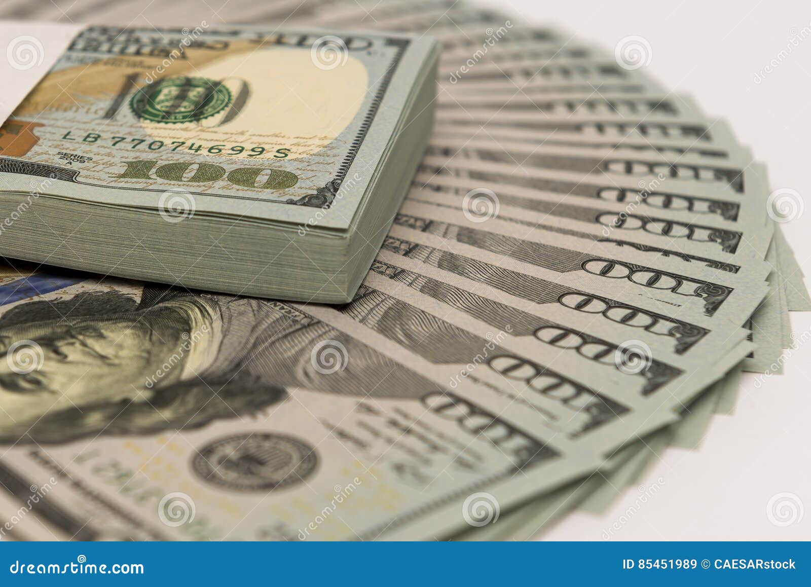 Stack of Money in US Dollars Cash Banknotes Stock Image - Image of ...