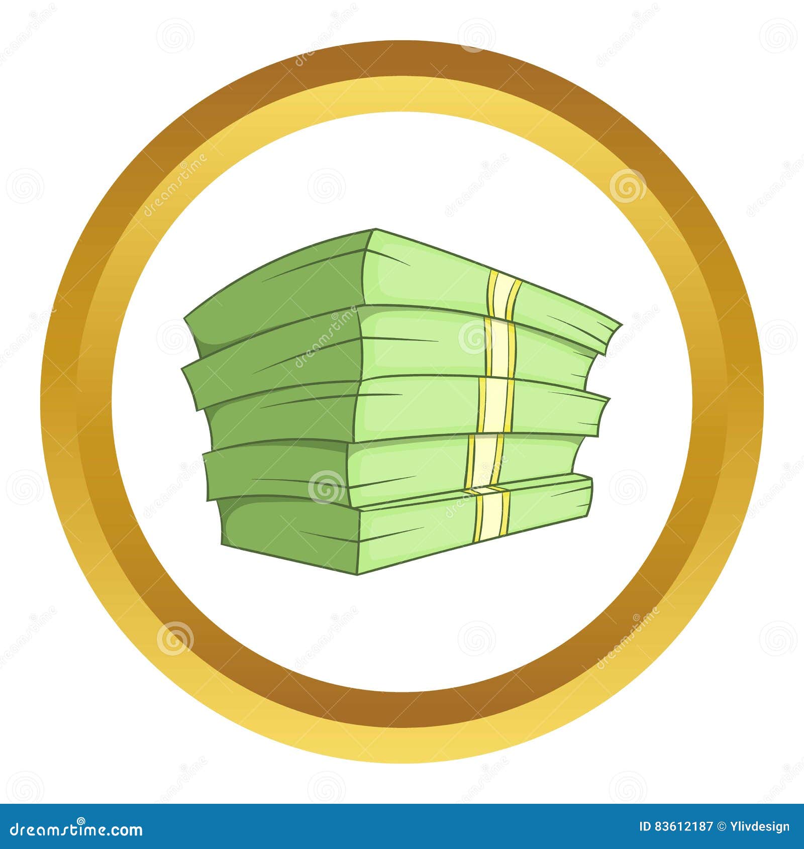 Stack of money vector icon stock vector. Illustration of banking - 83612187