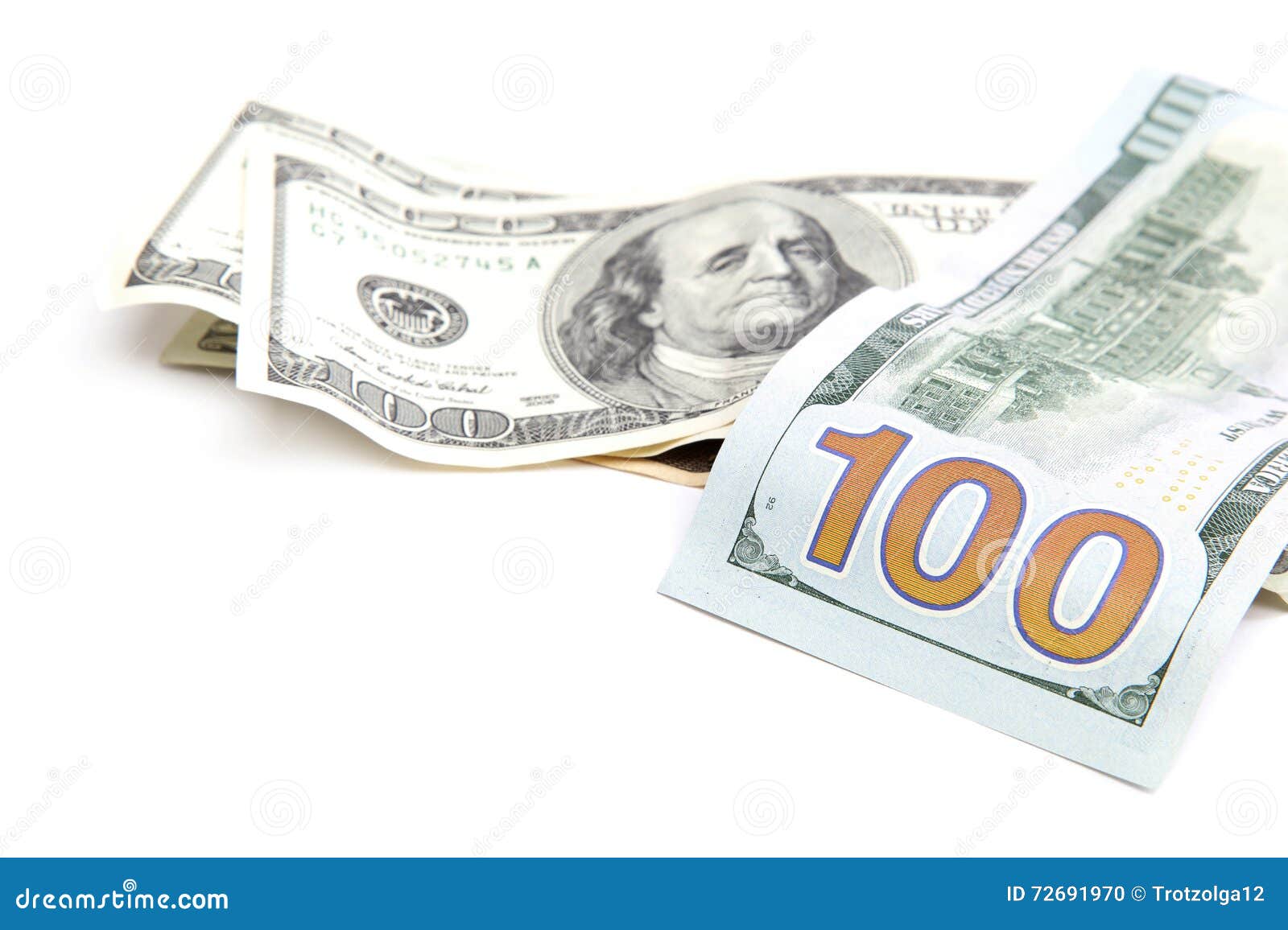 Stack of Money on a White Background. Stock Photo - Image of financial ...