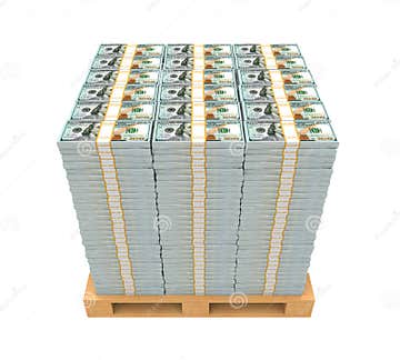 Stack of Money with Wooden Pallet Stock Image - Image of asset, rich ...