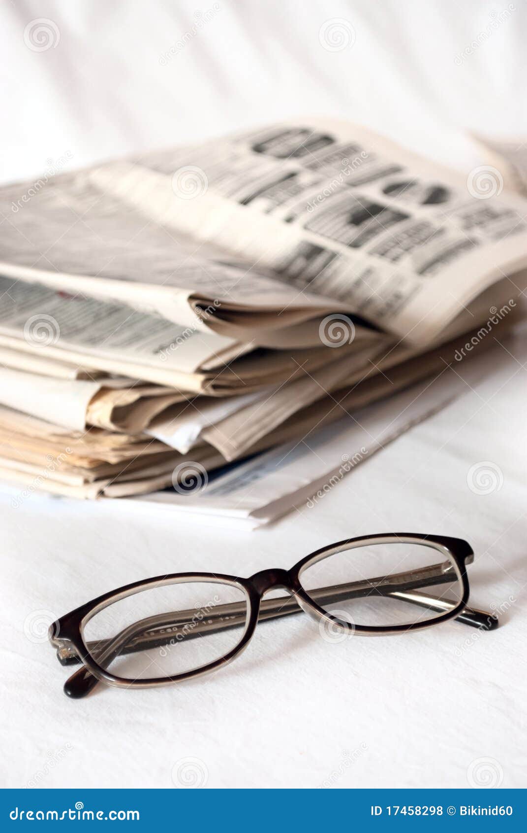 A stack of morning papers stock photo. Image of read - 17458298