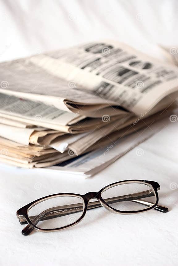 A stack of morning papers stock photo. Image of read - 17458298